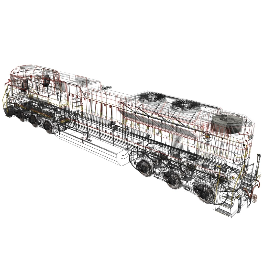 Emd Sd70ace Locomotive Engines 3d Model