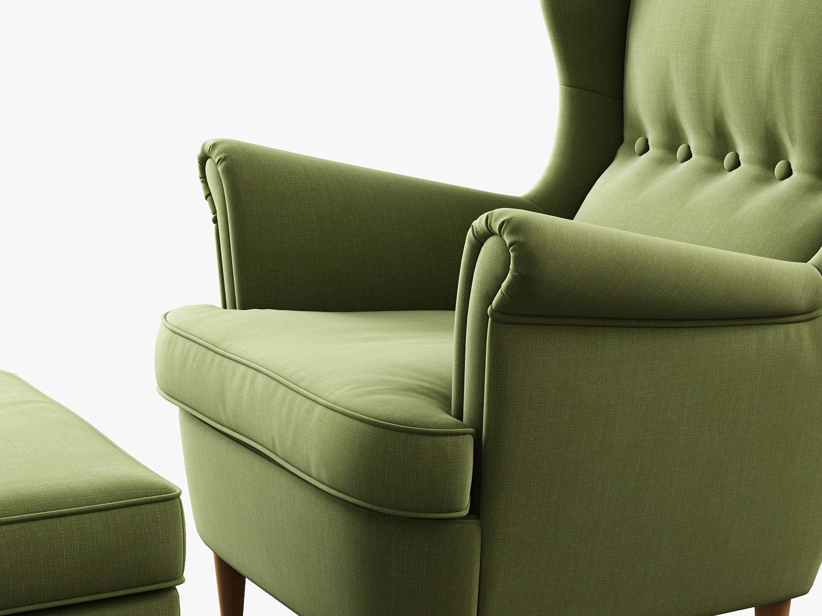 3d model ikea strandmon wing chair ottoman