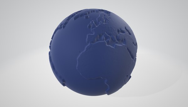 3D Topographic Earth Globe 3D Printable High Poly model - TurboSquid ...