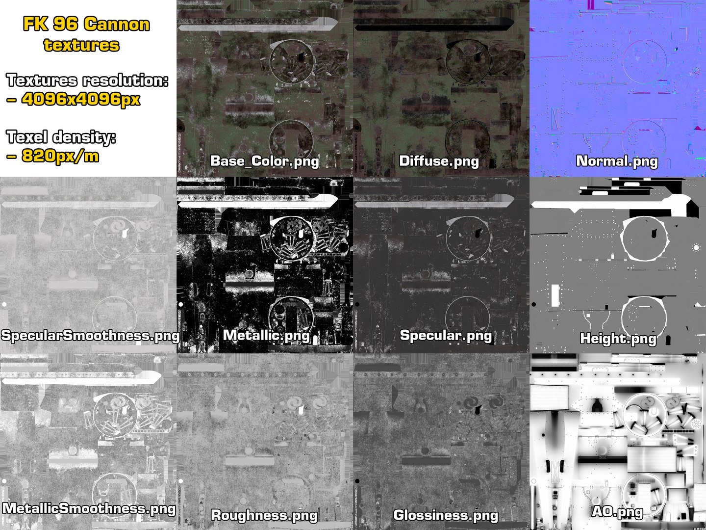 Fk 96 cannon ww1 3D model - TurboSquid 1397322