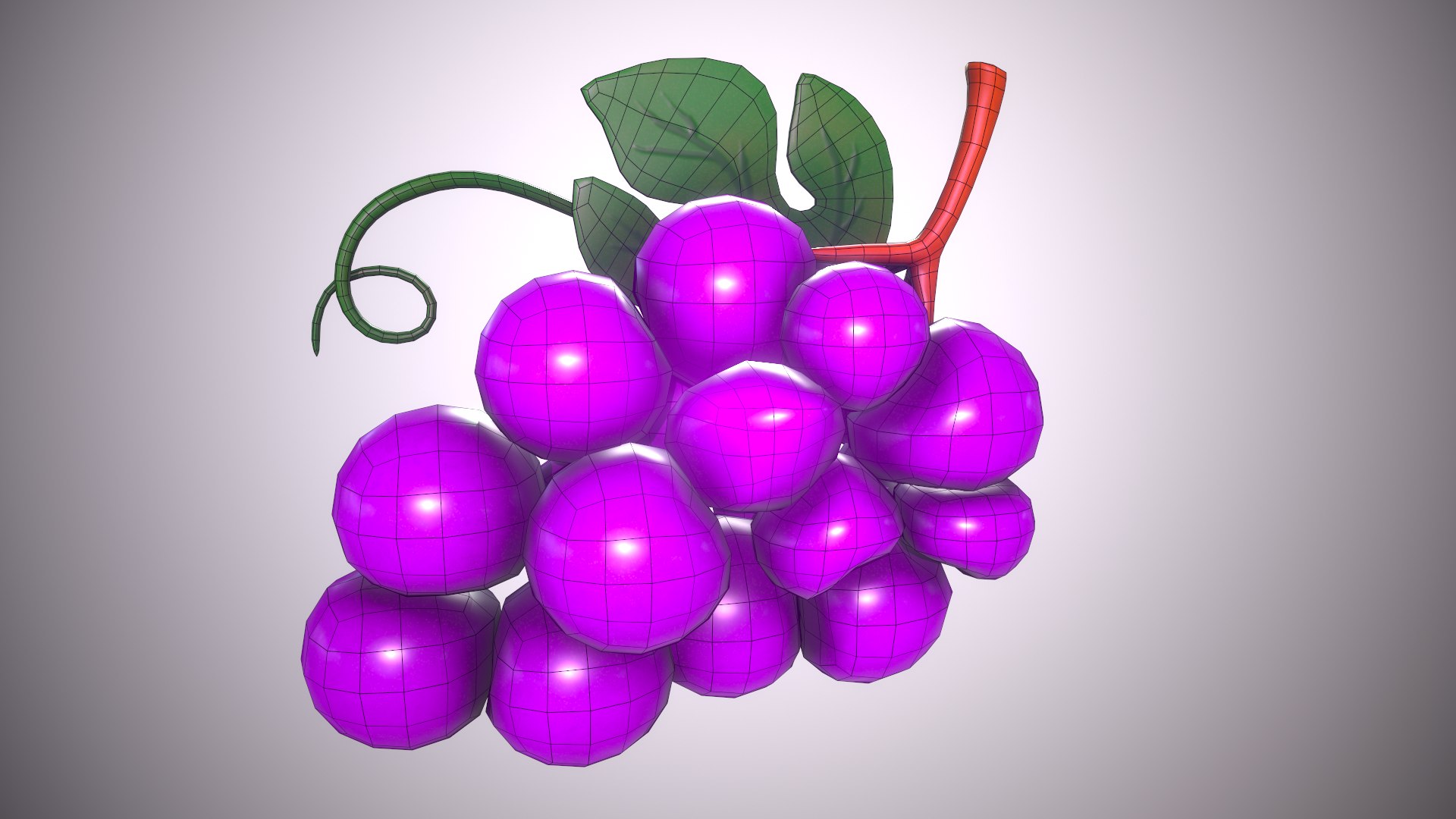 3D Stylized Grape - TurboSquid 1884147