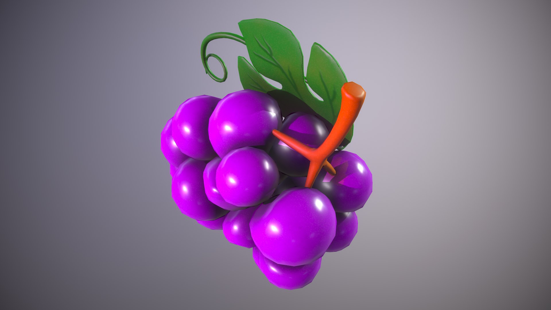 3D Stylized Grape - TurboSquid 1884147