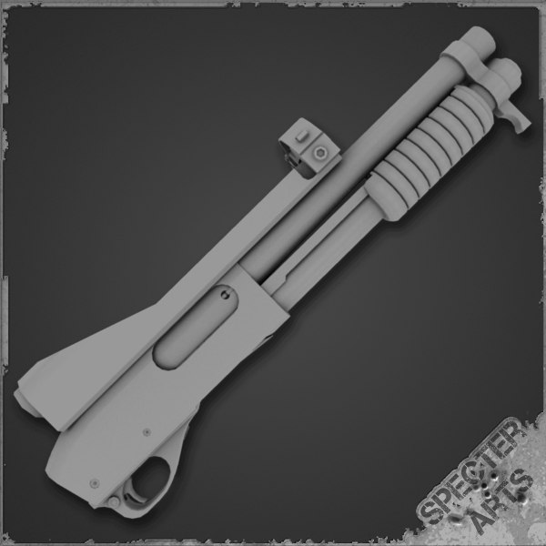 masterkey shotgun 3d model