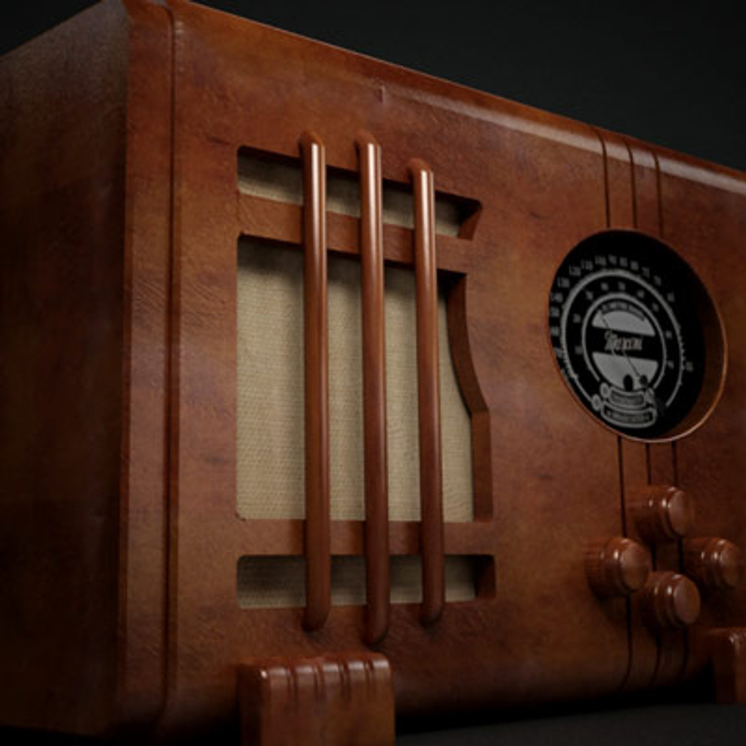 old radio 3d model
