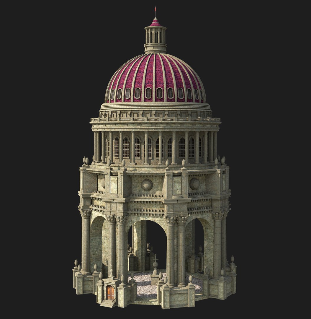 3D Fantasy Dome Classic Temple - TurboSquid 1873149