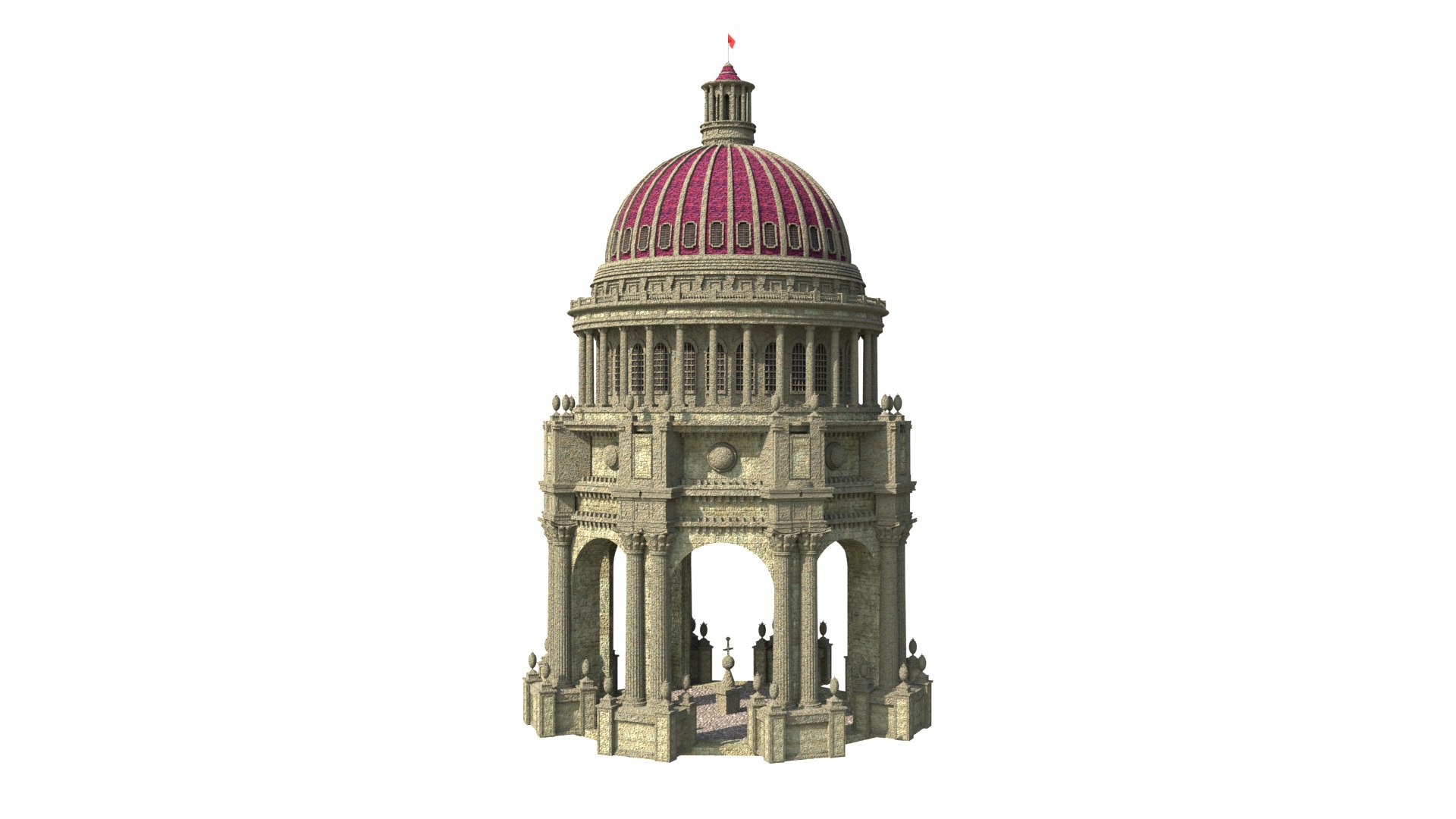 3D Fantasy Dome Classic Temple - TurboSquid 1873149