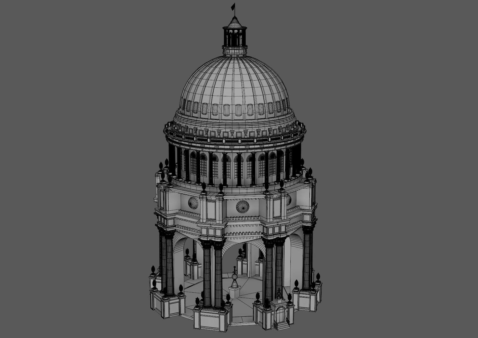 3D Fantasy Dome Classic Temple - TurboSquid 1873149