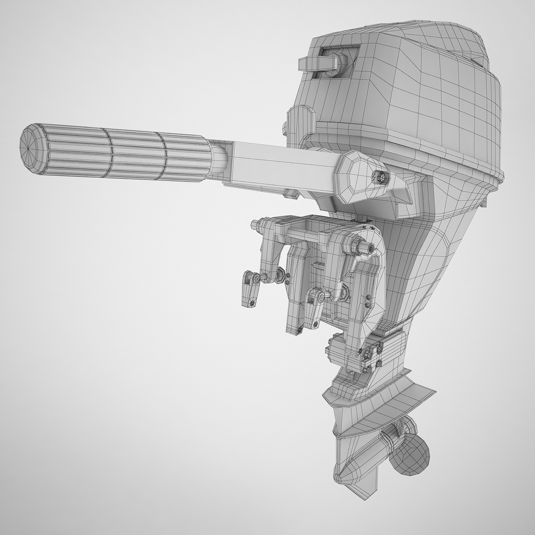 3d yamaha outboard engine model