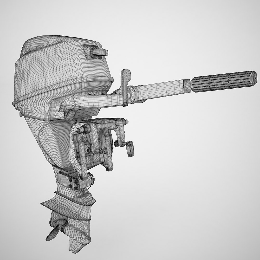 3d yamaha outboard engine model