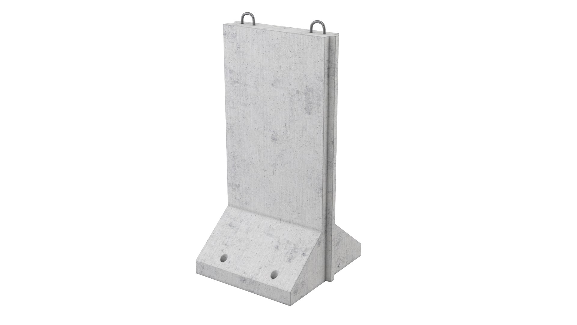 3D Concrete Barrier Model - TurboSquid 2081355