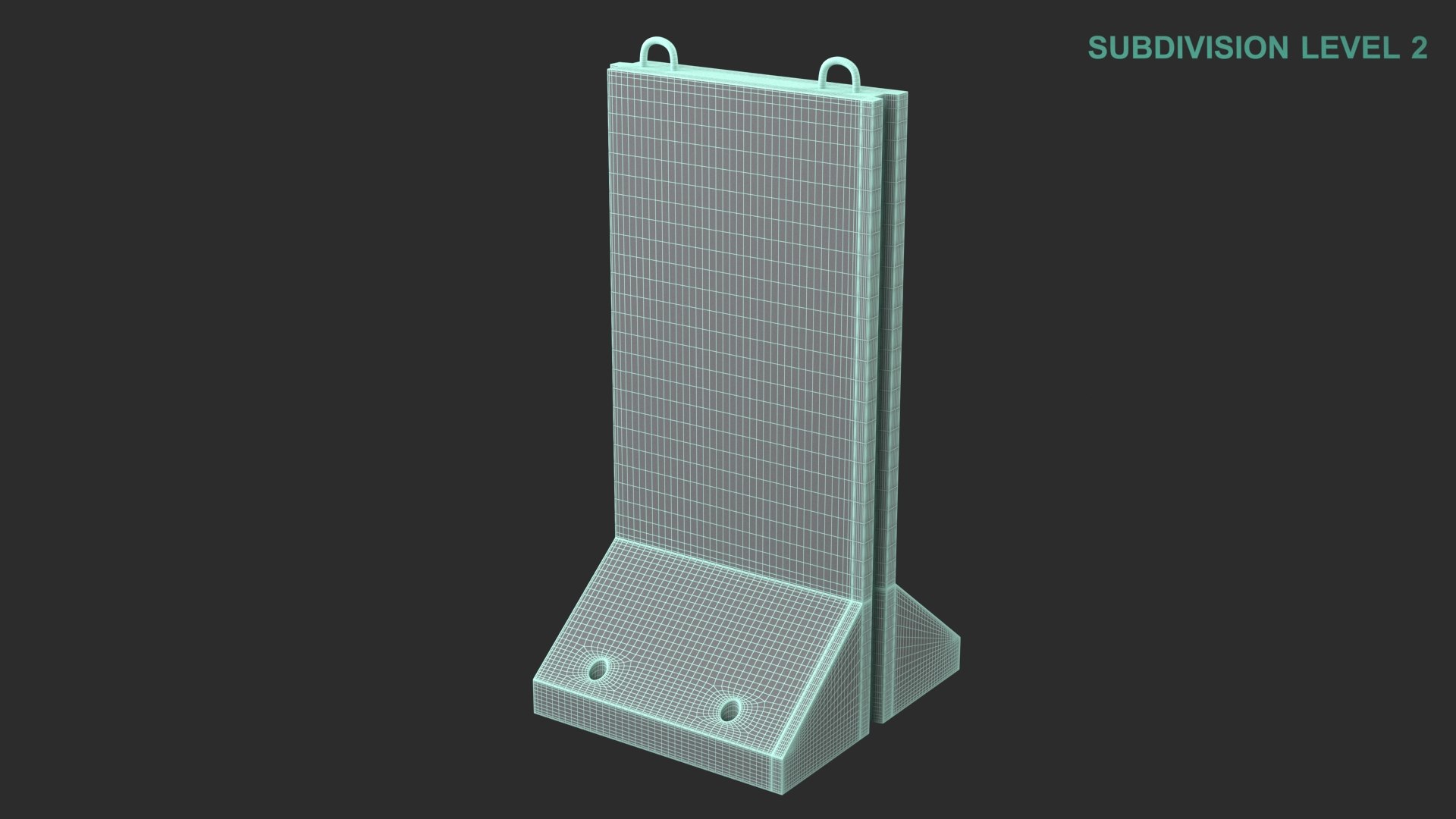 3D Concrete Barrier Model - TurboSquid 2081355
