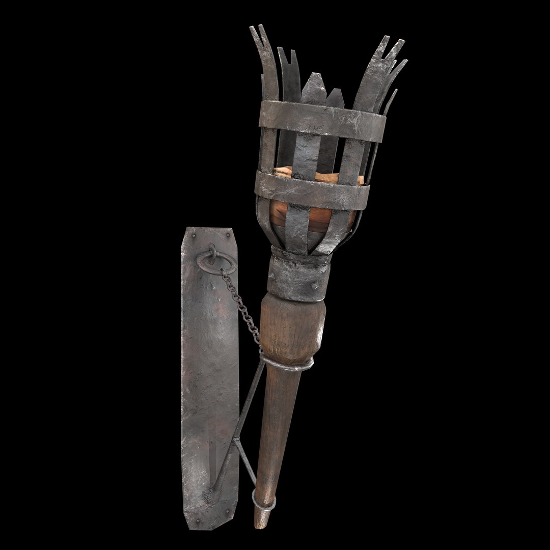 3D Medieval Wall Torch Model - TurboSquid 1729346
