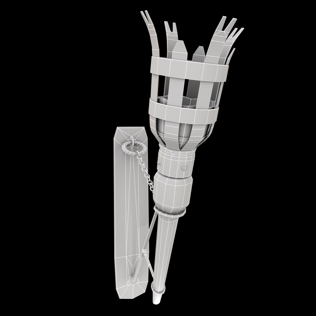 3D Medieval Wall Torch Model - TurboSquid 1729346