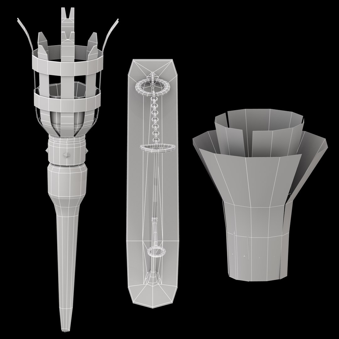 3D Medieval Wall Torch Model - TurboSquid 1729346