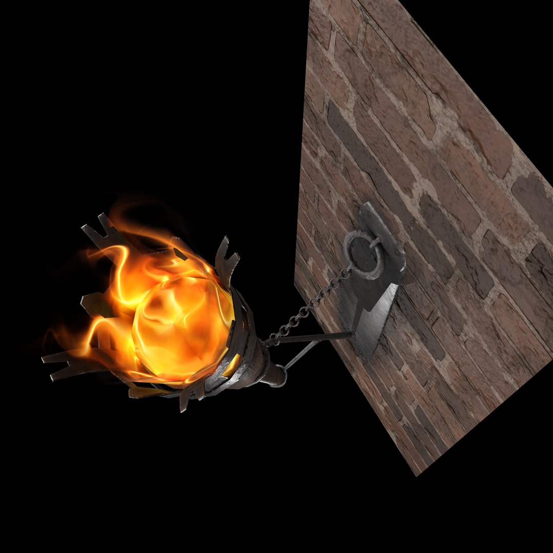 3D Medieval Wall Torch Model - TurboSquid 1729346