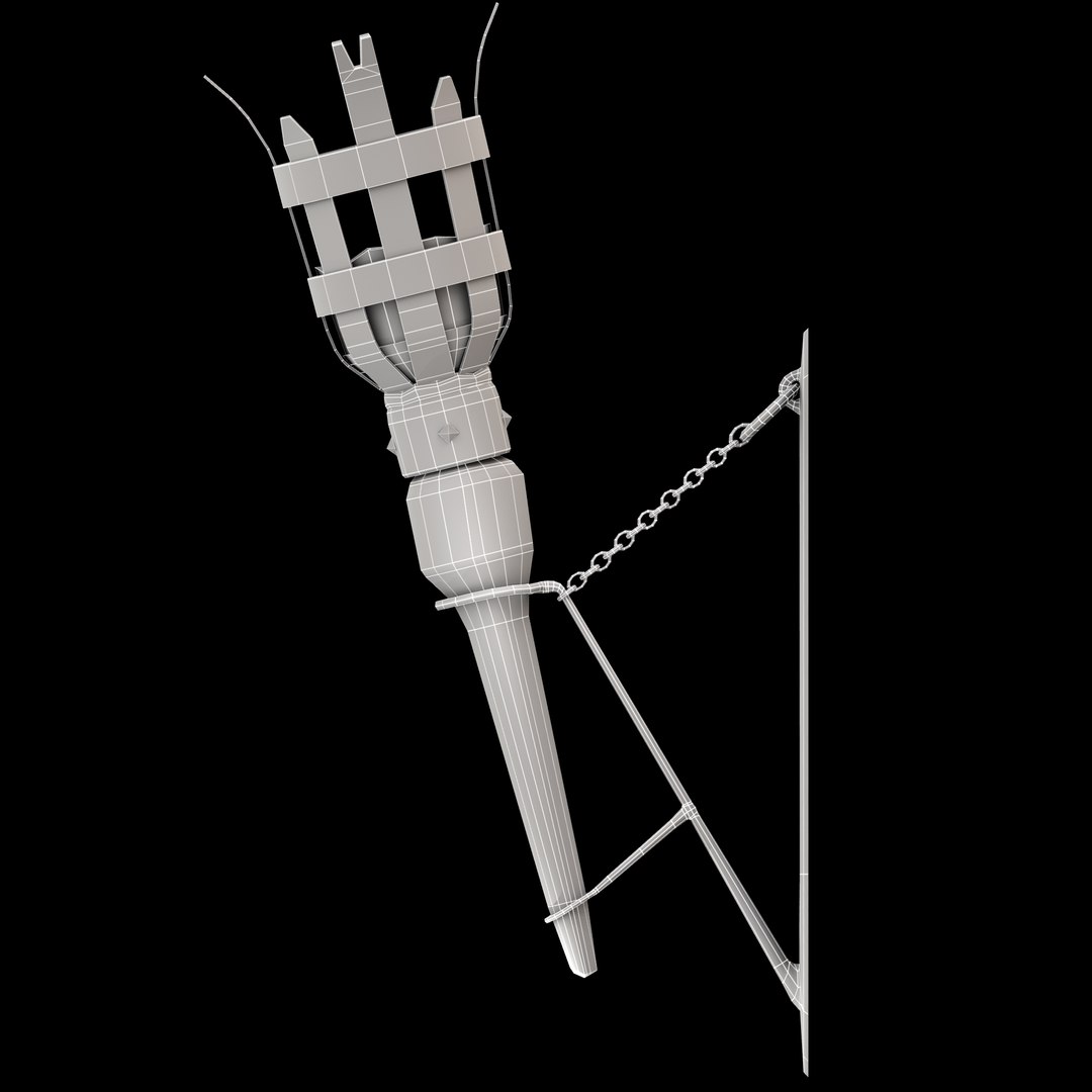 3D Medieval Wall Torch Model - TurboSquid 1729346