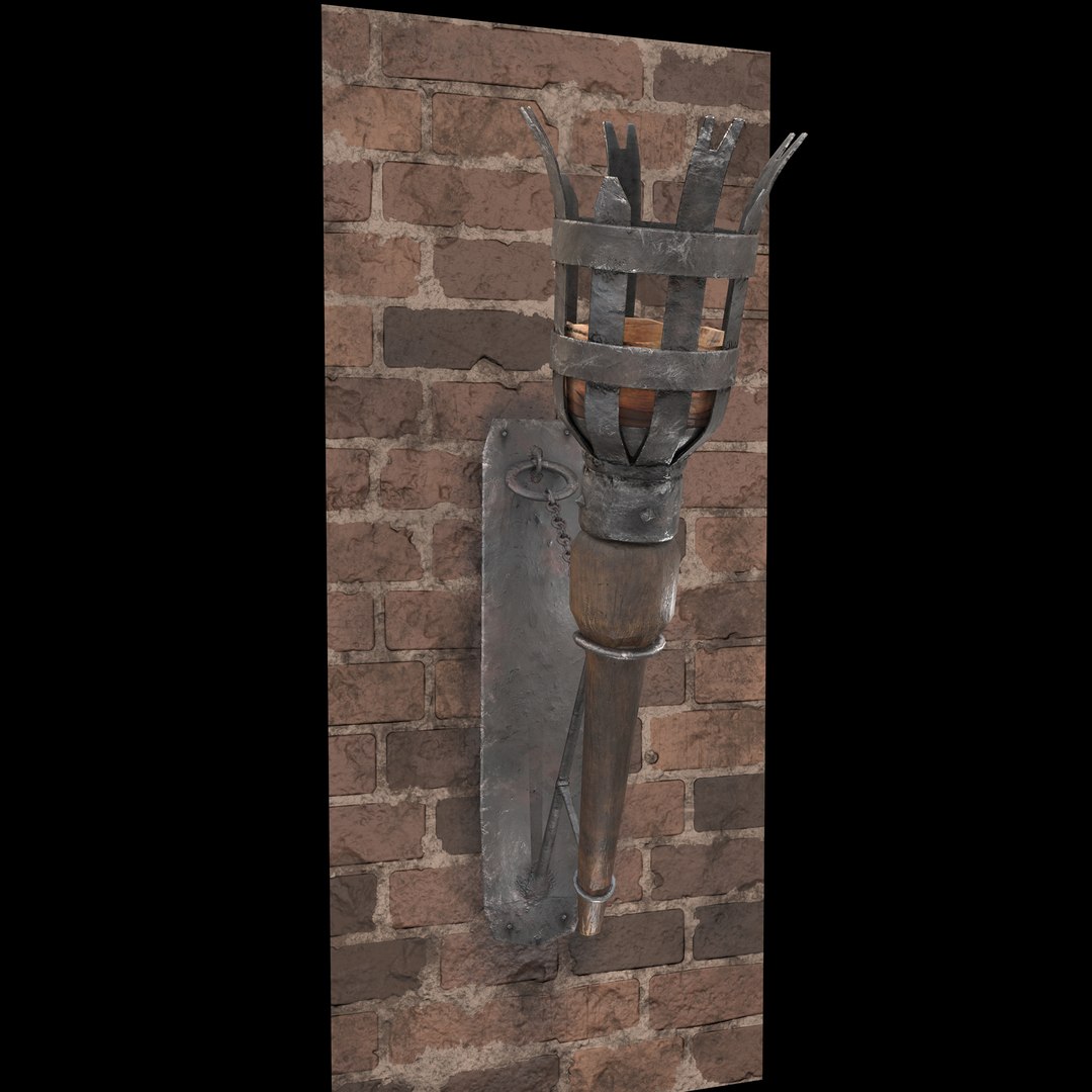 3D Medieval Wall Torch Model - TurboSquid 1729346