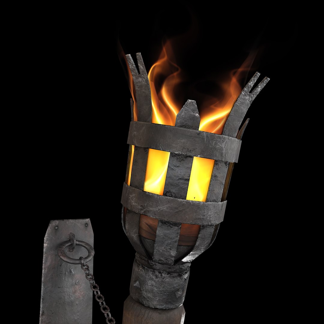 3D Medieval Wall Torch Model - TurboSquid 1729346