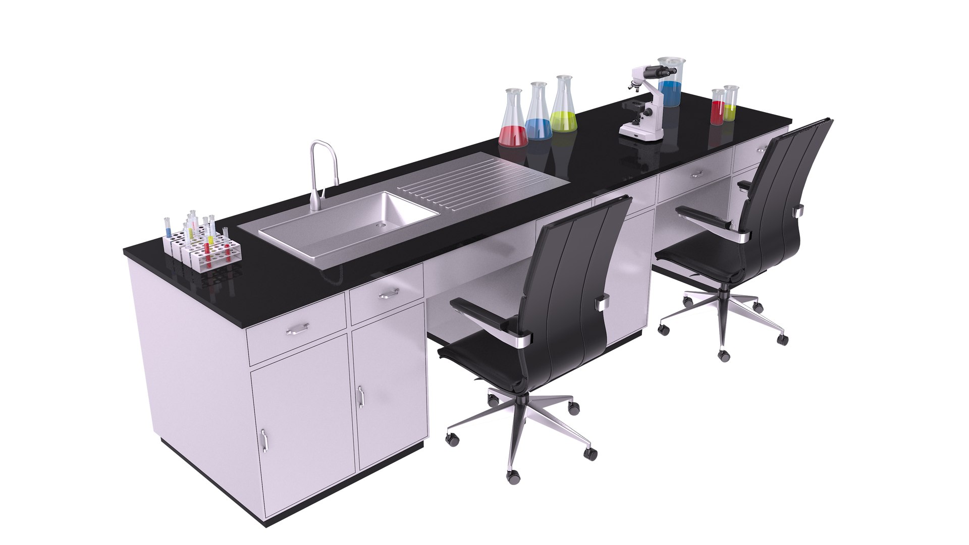 3D Laboratory Table Model - TurboSquid 1835517