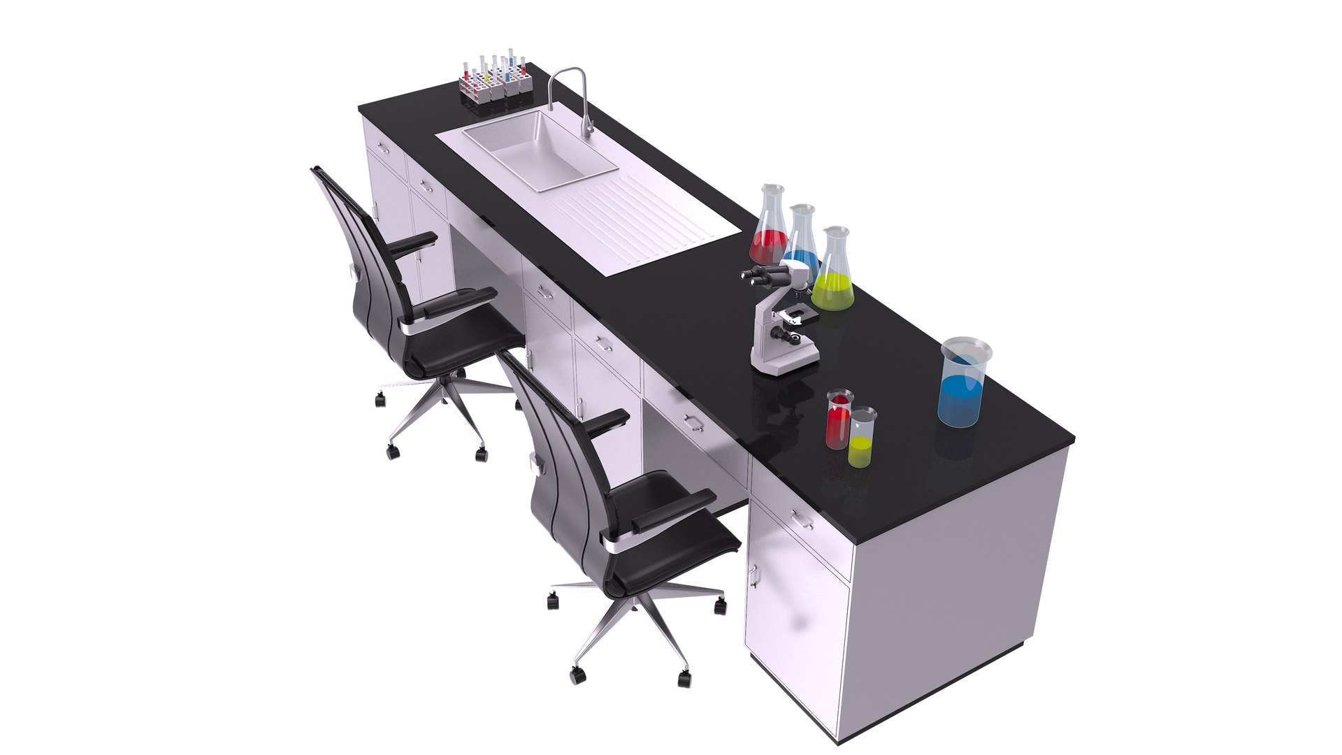 3D Laboratory Table Model - TurboSquid 1835517