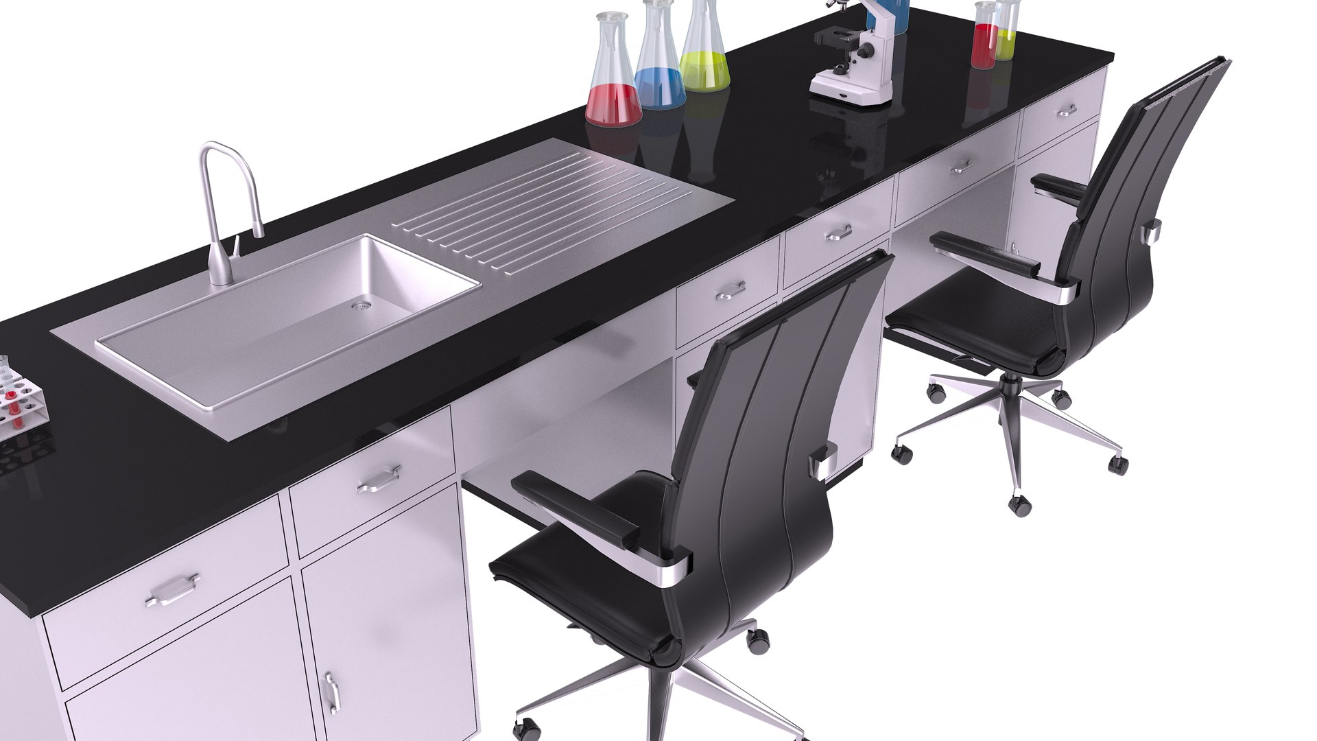 3D Laboratory Table Model - TurboSquid 1835517