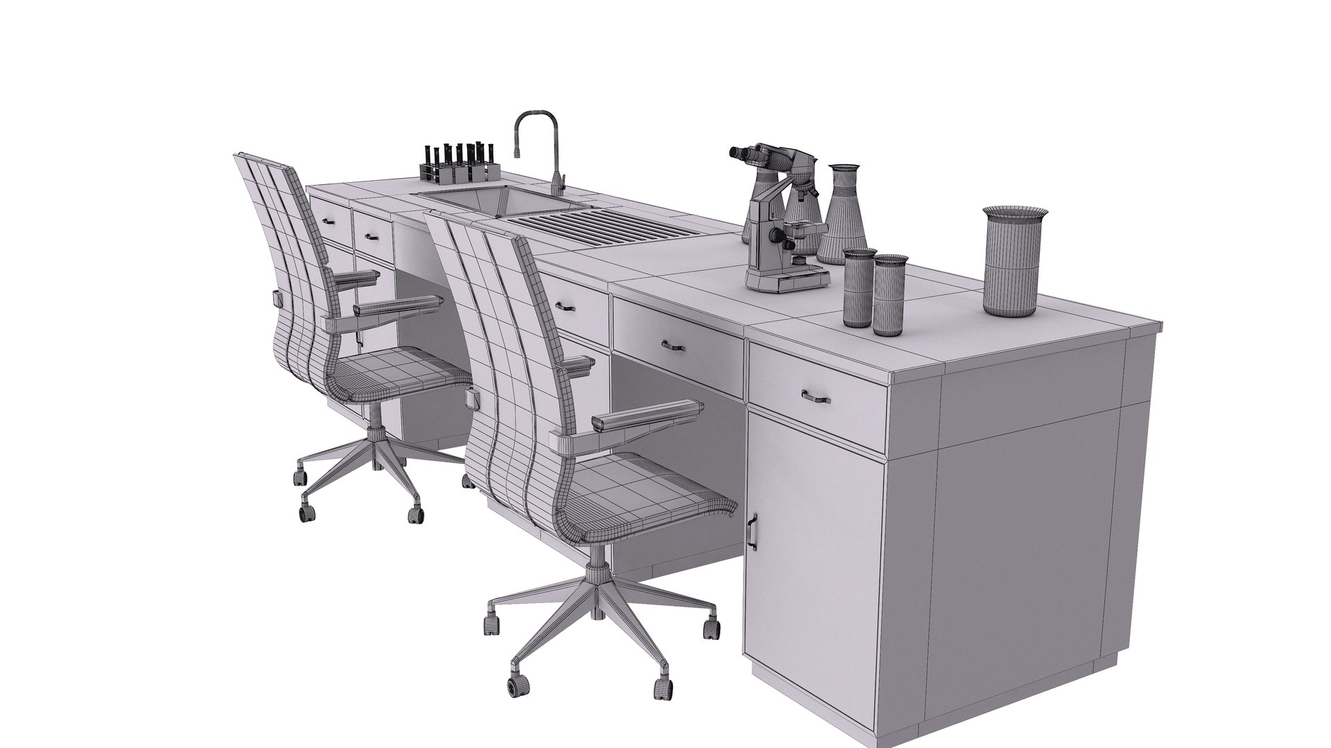 3D Laboratory Table Model - TurboSquid 1835517