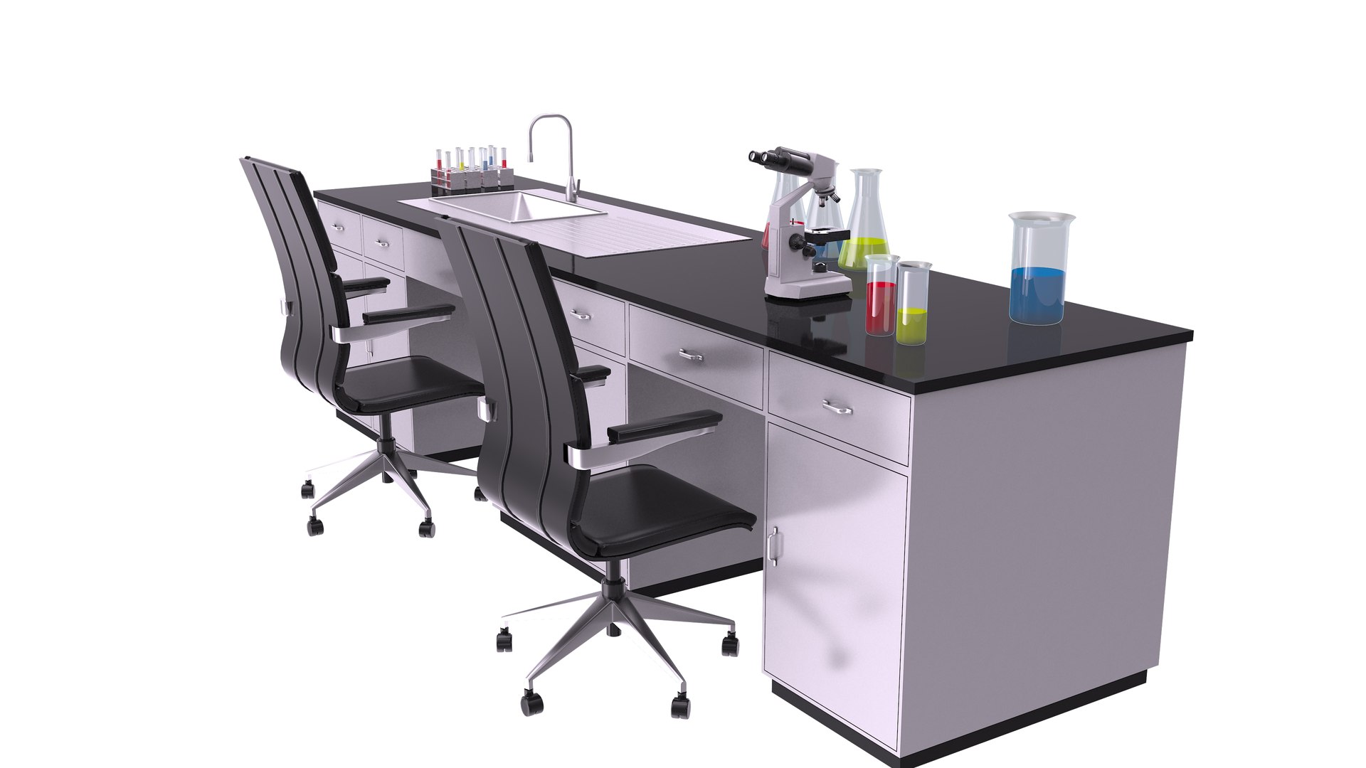 3D Laboratory Table Model - TurboSquid 1835517