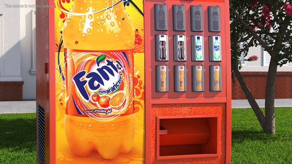 modelo 3d Máquina expendedora Fanta - TurboSquid 2136248