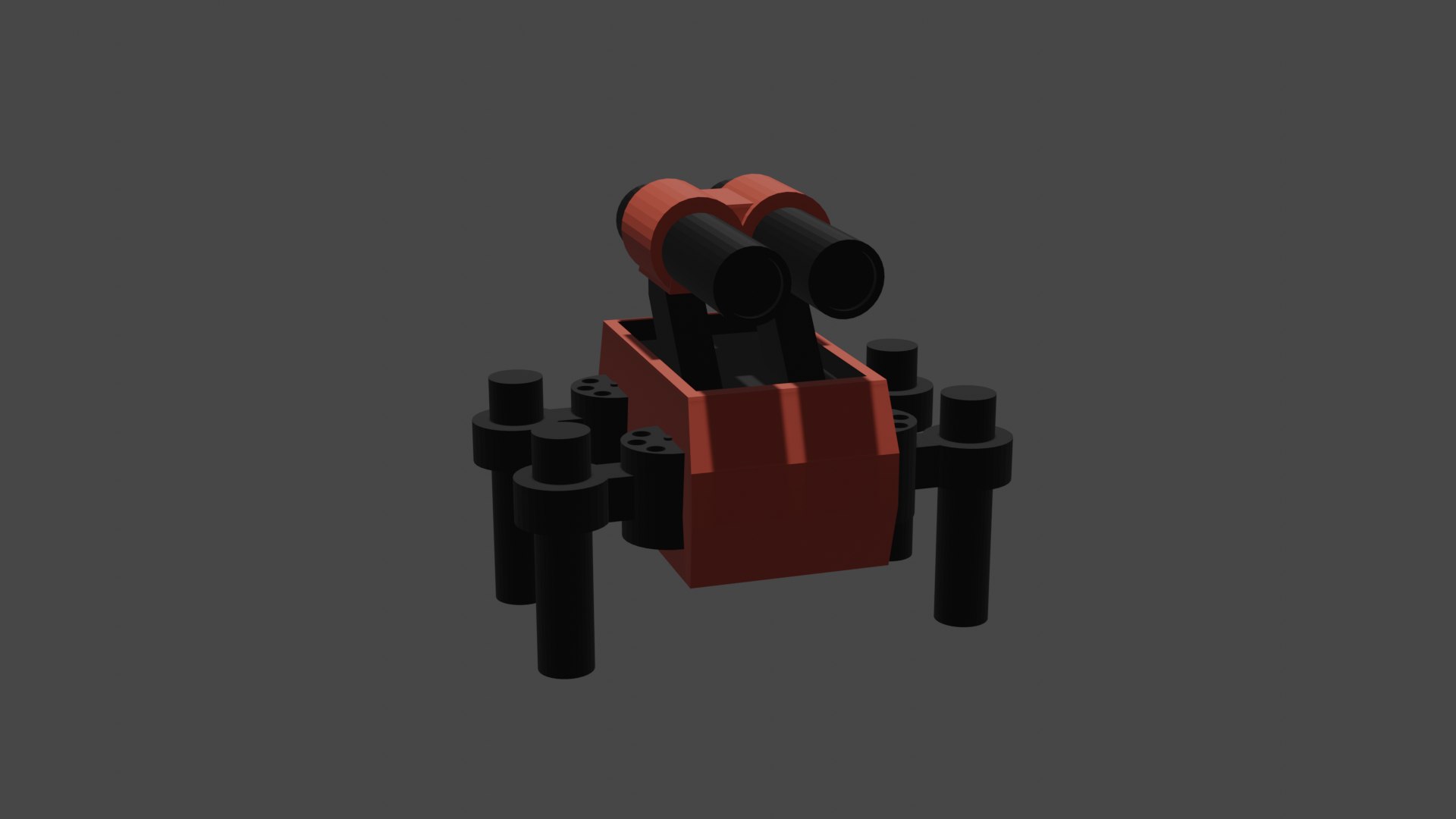 3D Low Poly Sci-Fi Bot - Red Variant - TurboSquid 1760850