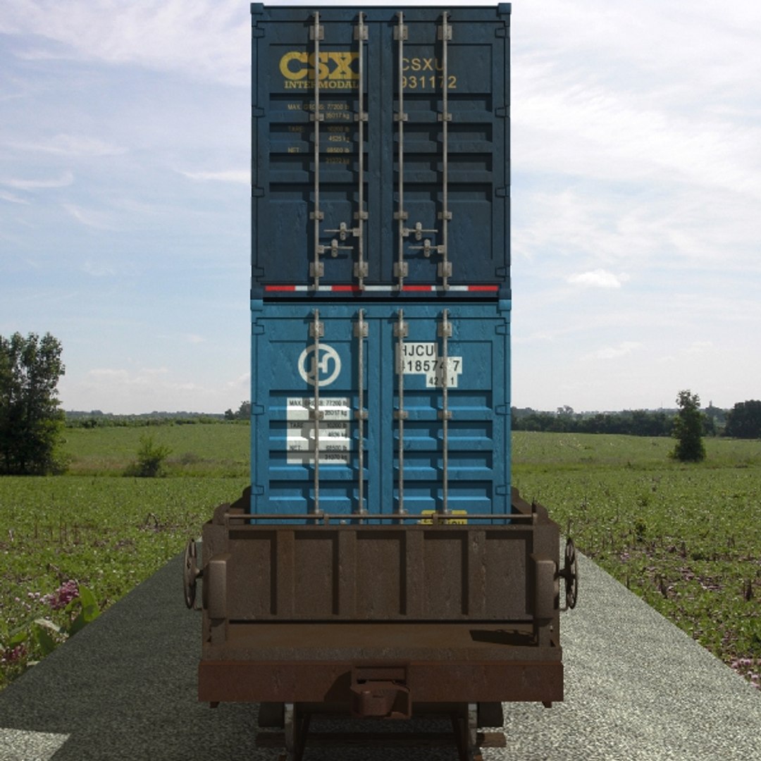 lwo container stack railcar