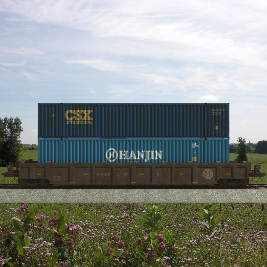 lwo container stack railcar