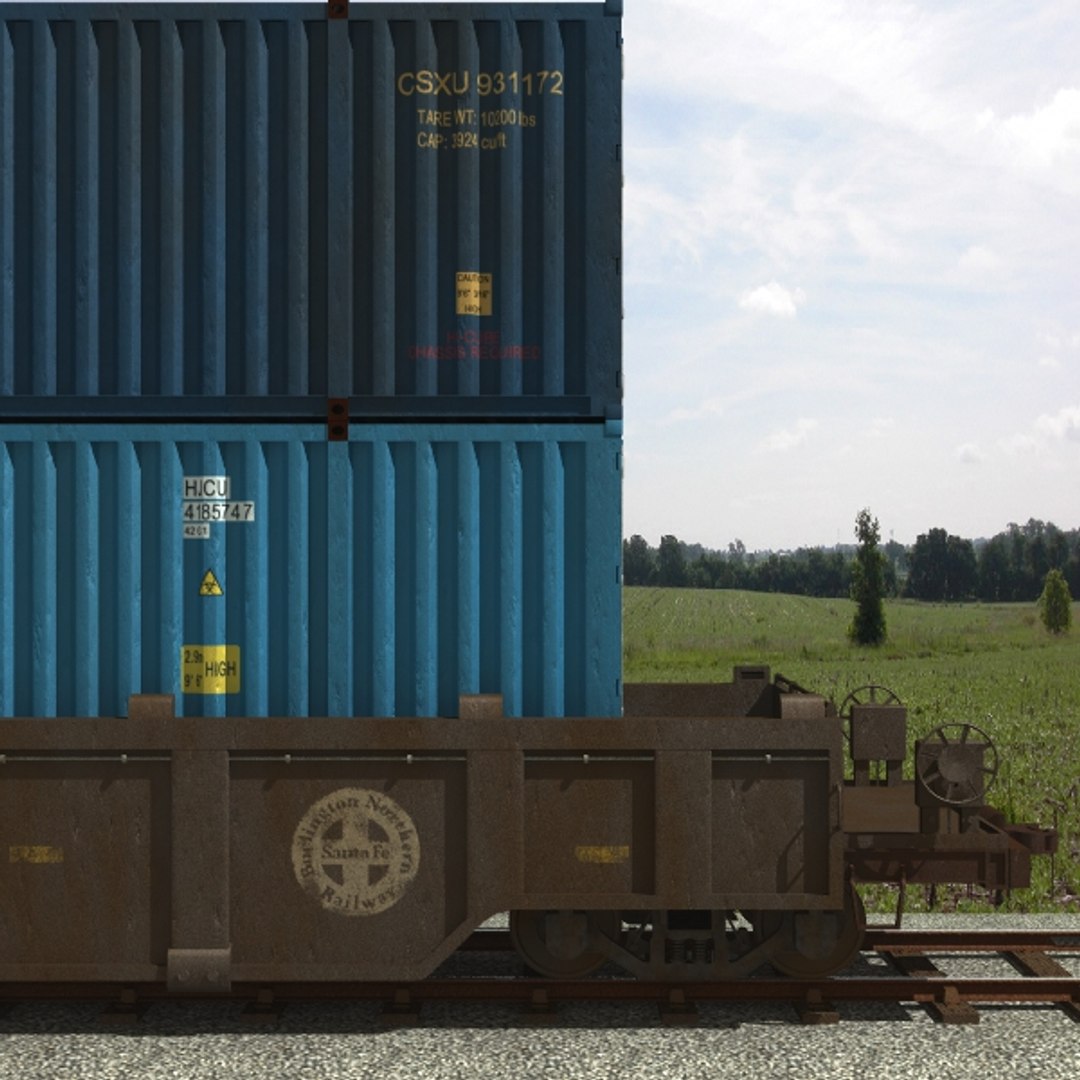 lwo container stack railcar