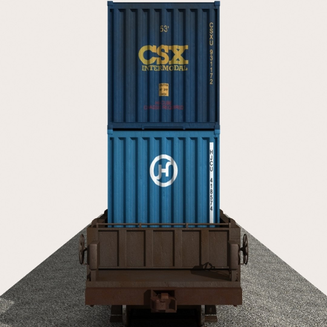 lwo container stack railcar