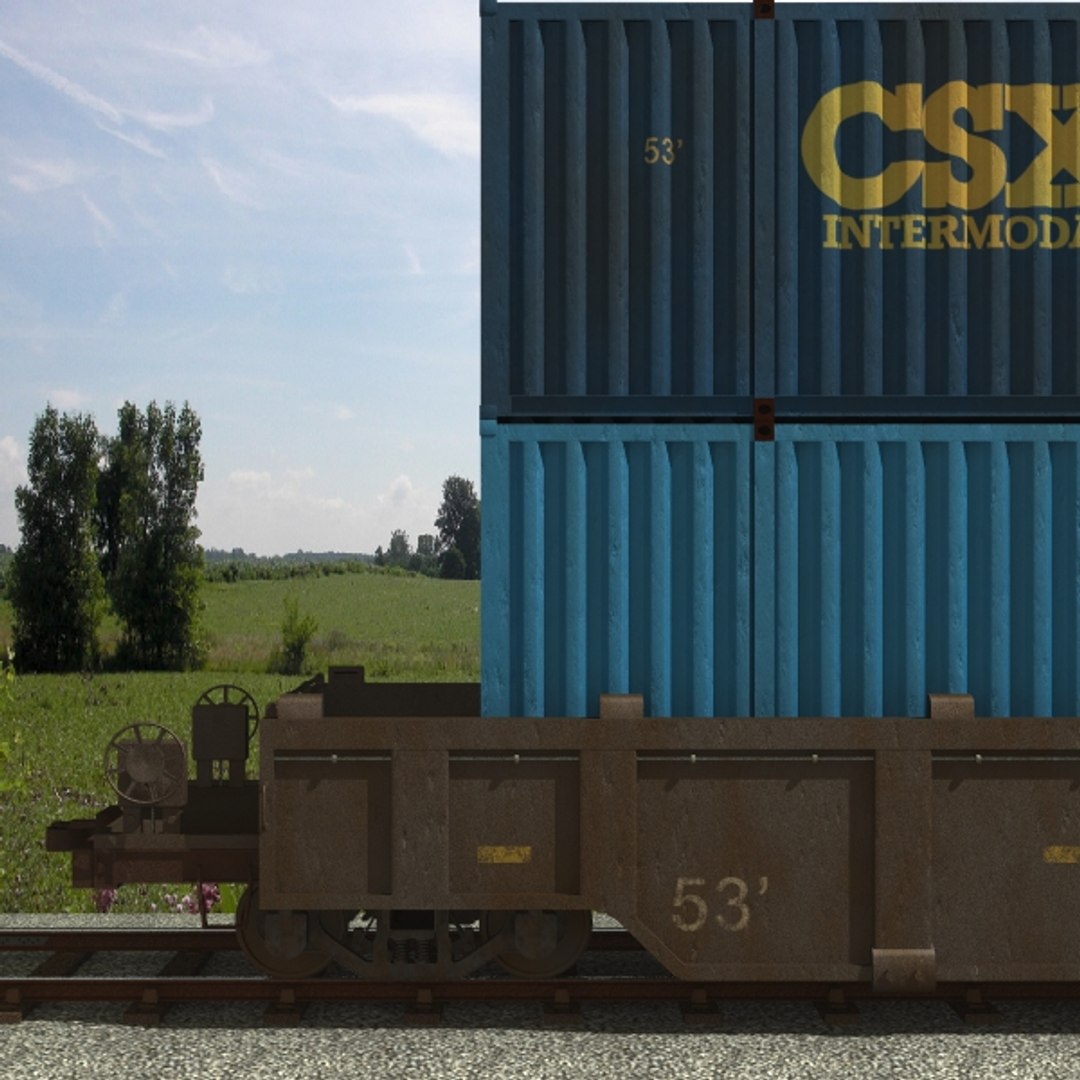 lwo container stack railcar