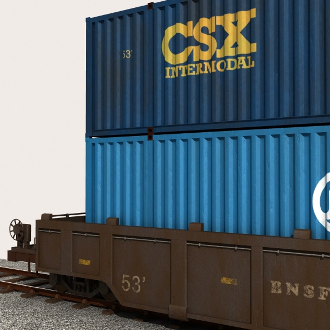 lwo container stack railcar