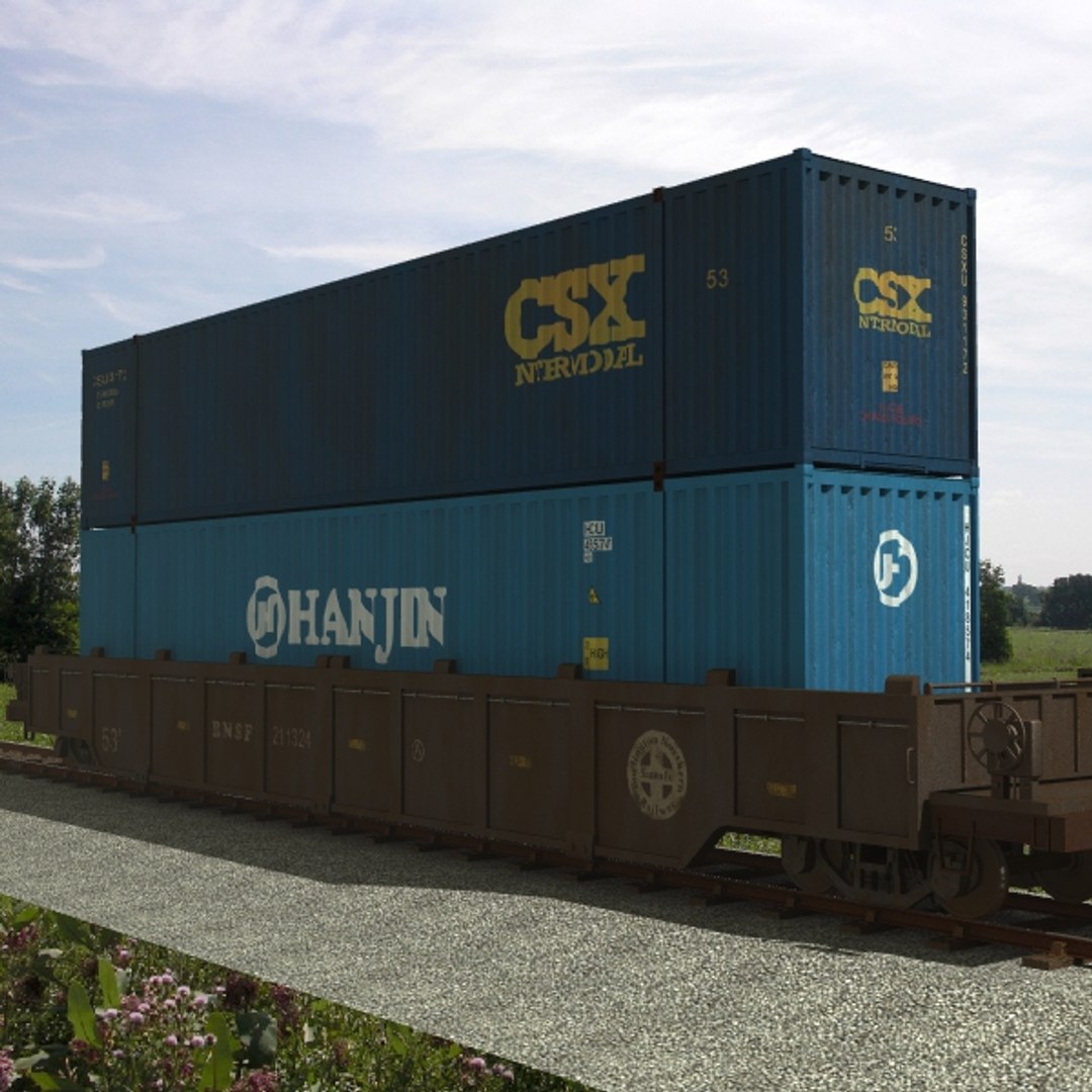 lwo container stack railcar