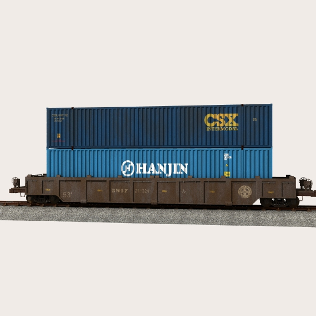 lwo container stack railcar