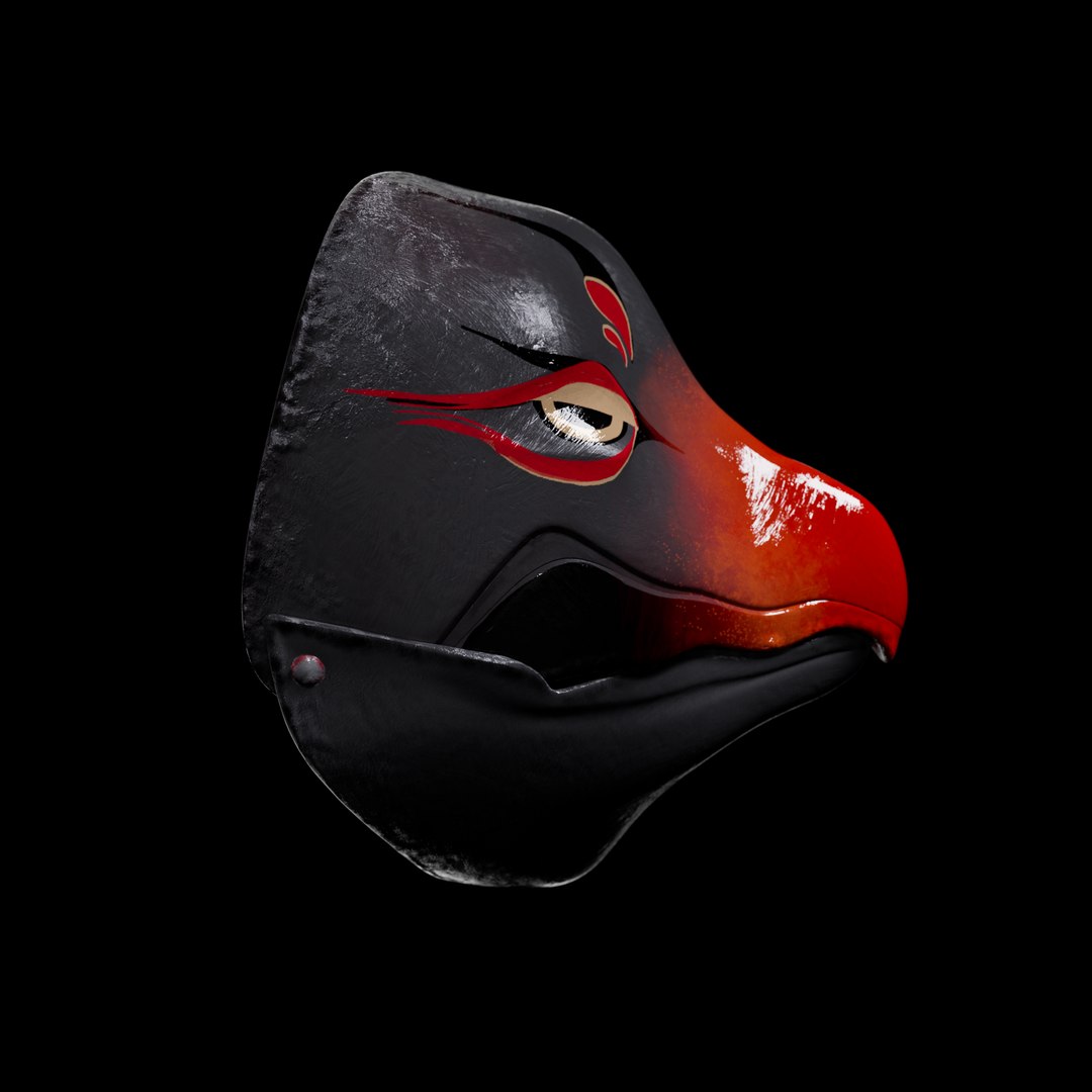 Japanese Bird Mask 3D Model - TurboSquid 2164398