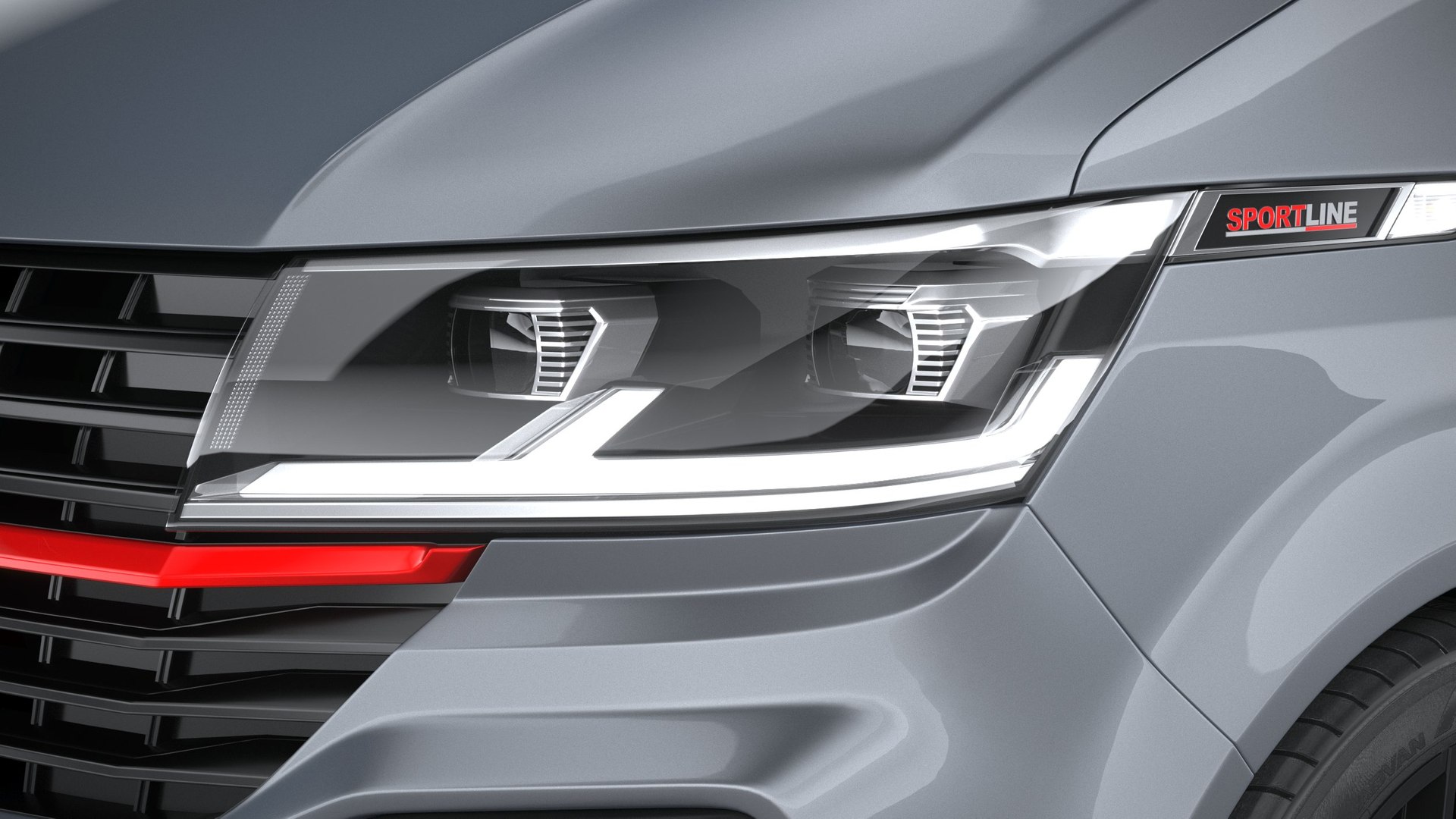 3D Volkswagen Transporter T6 1 SportLine 2022 model - TurboSquid 1815931