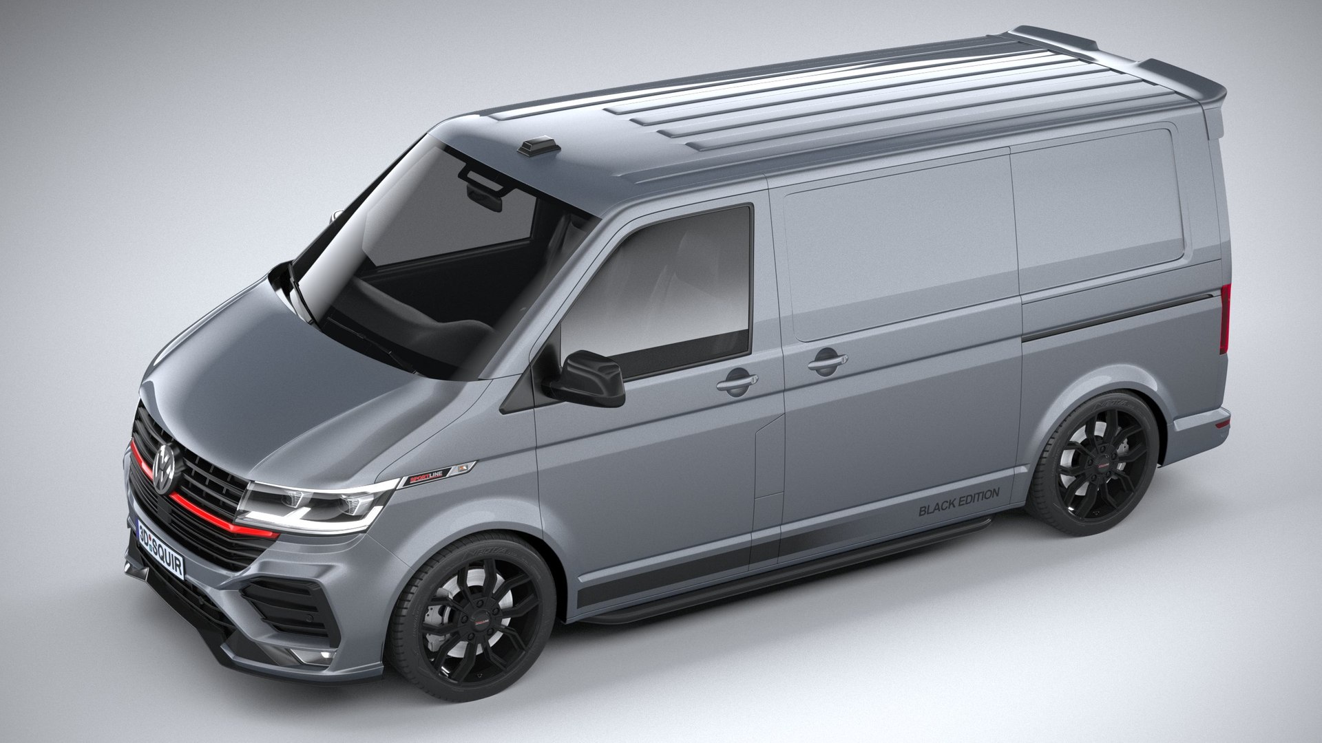 3D Volkswagen Transporter T6 1 SportLine 2022 Model - TurboSquid 1815931