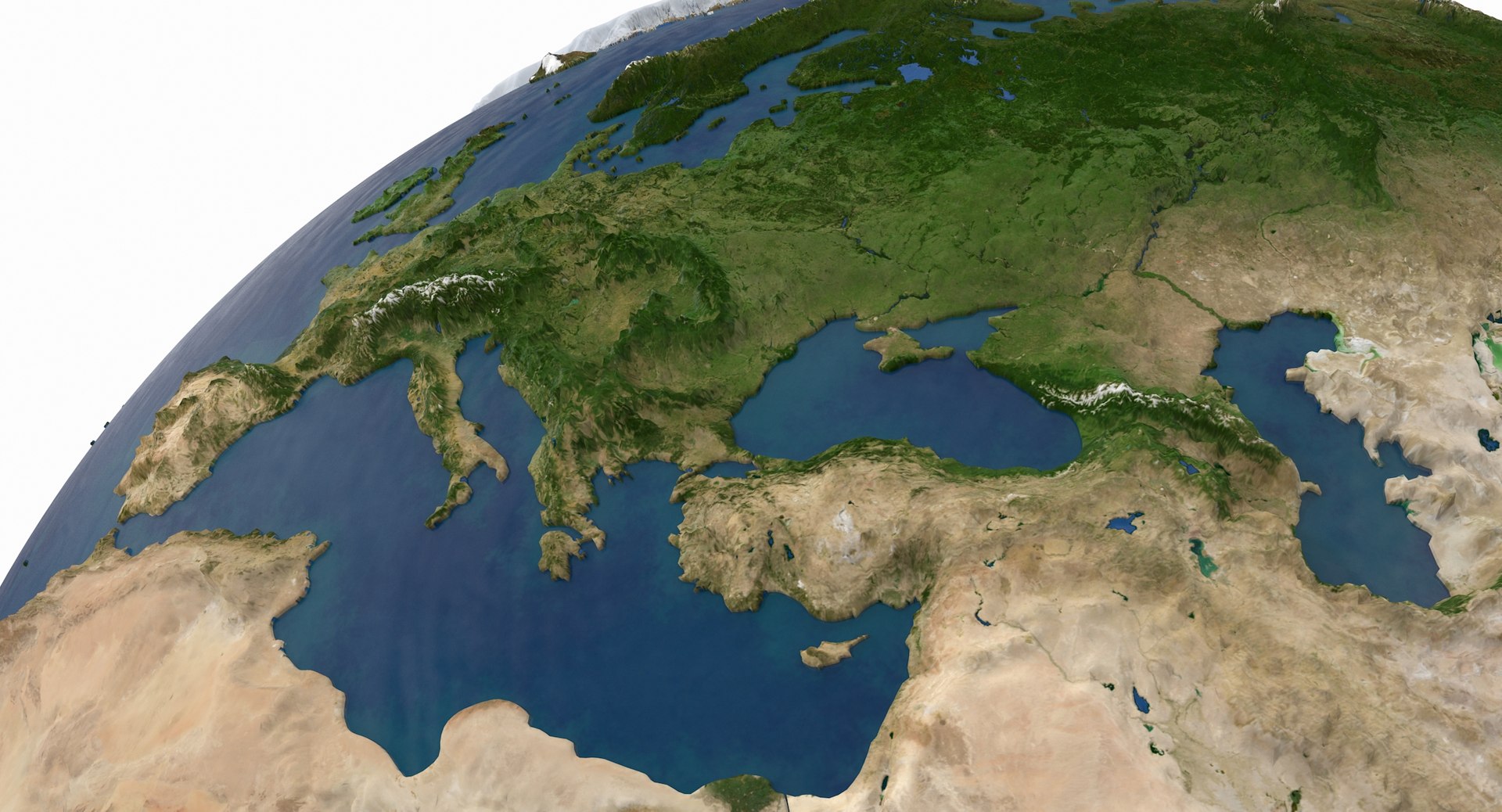 3D artistic topographic globe - TurboSquid 1556741