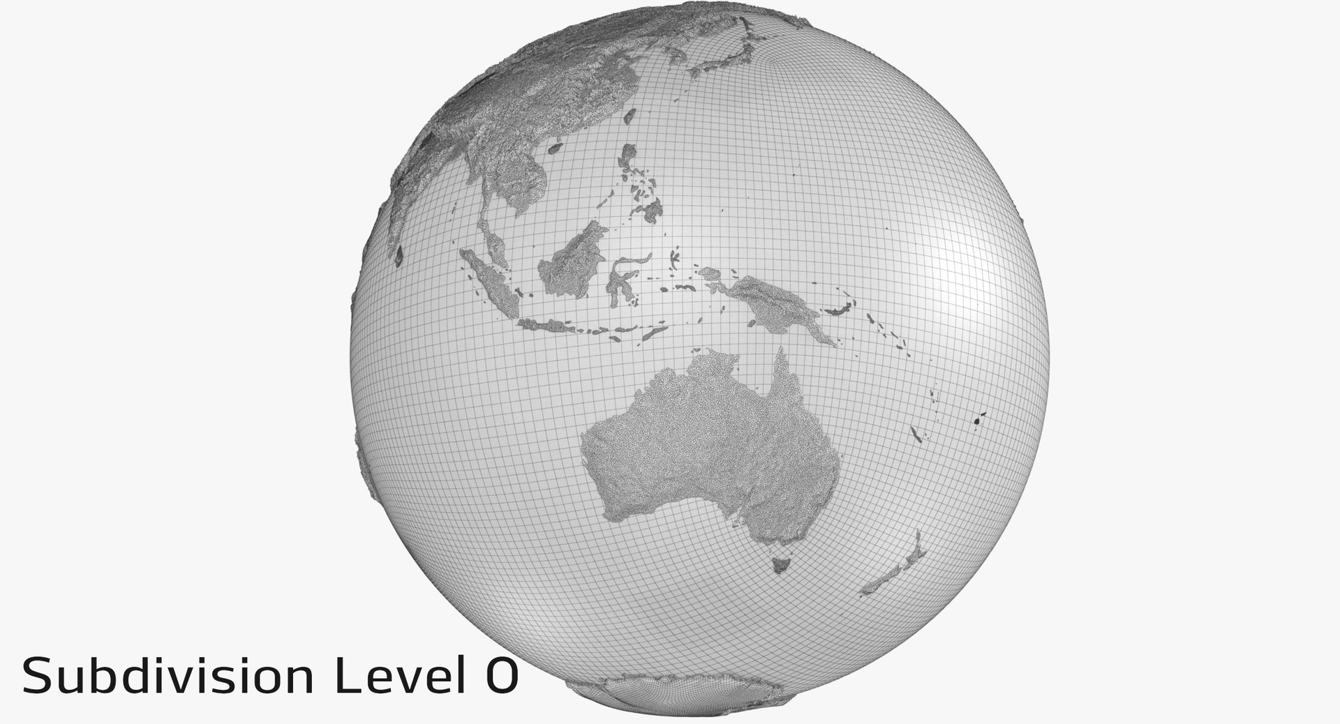 3D artistic topographic globe - TurboSquid 1556741