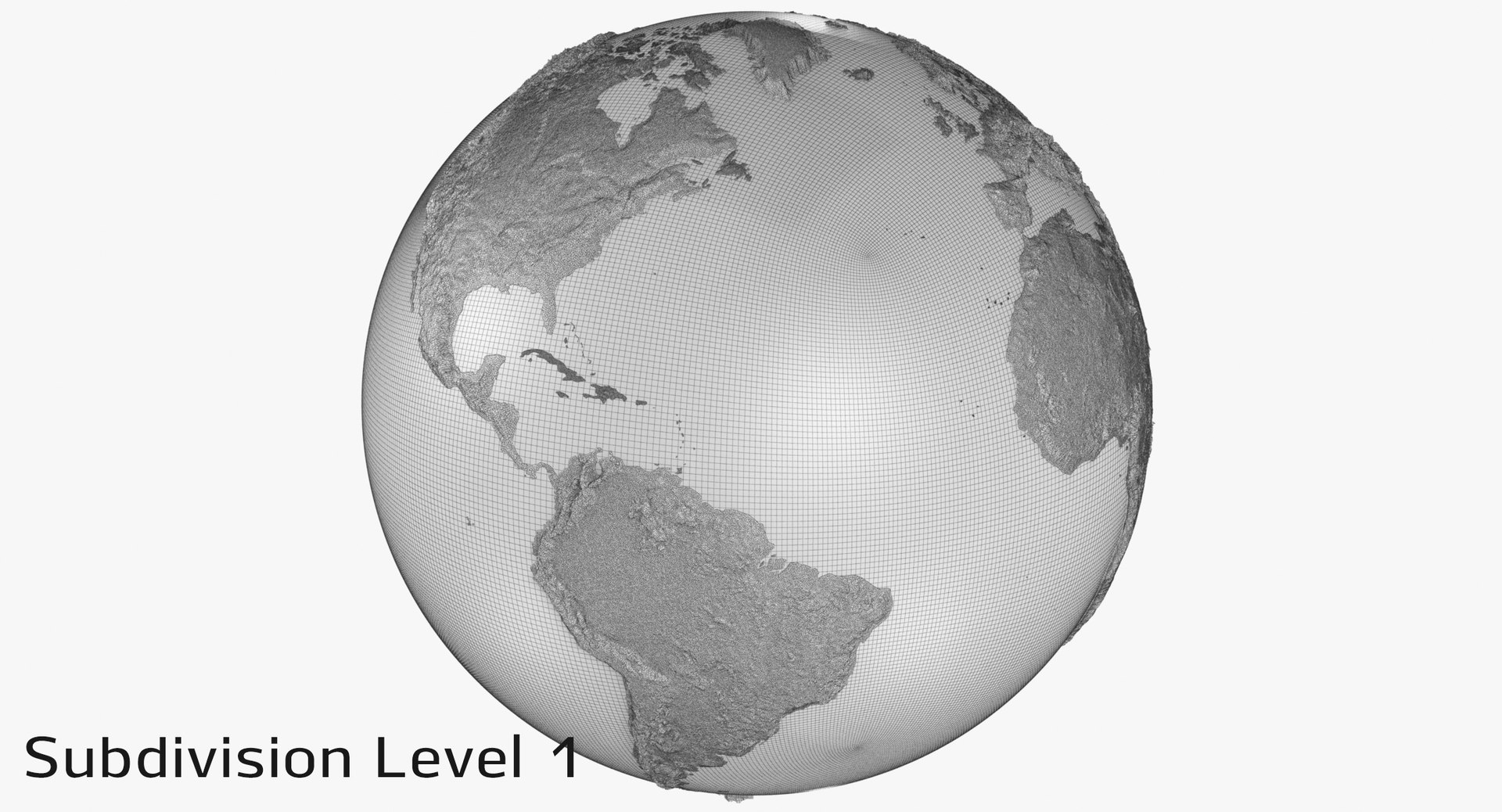 3D artistic topographic globe - TurboSquid 1556741