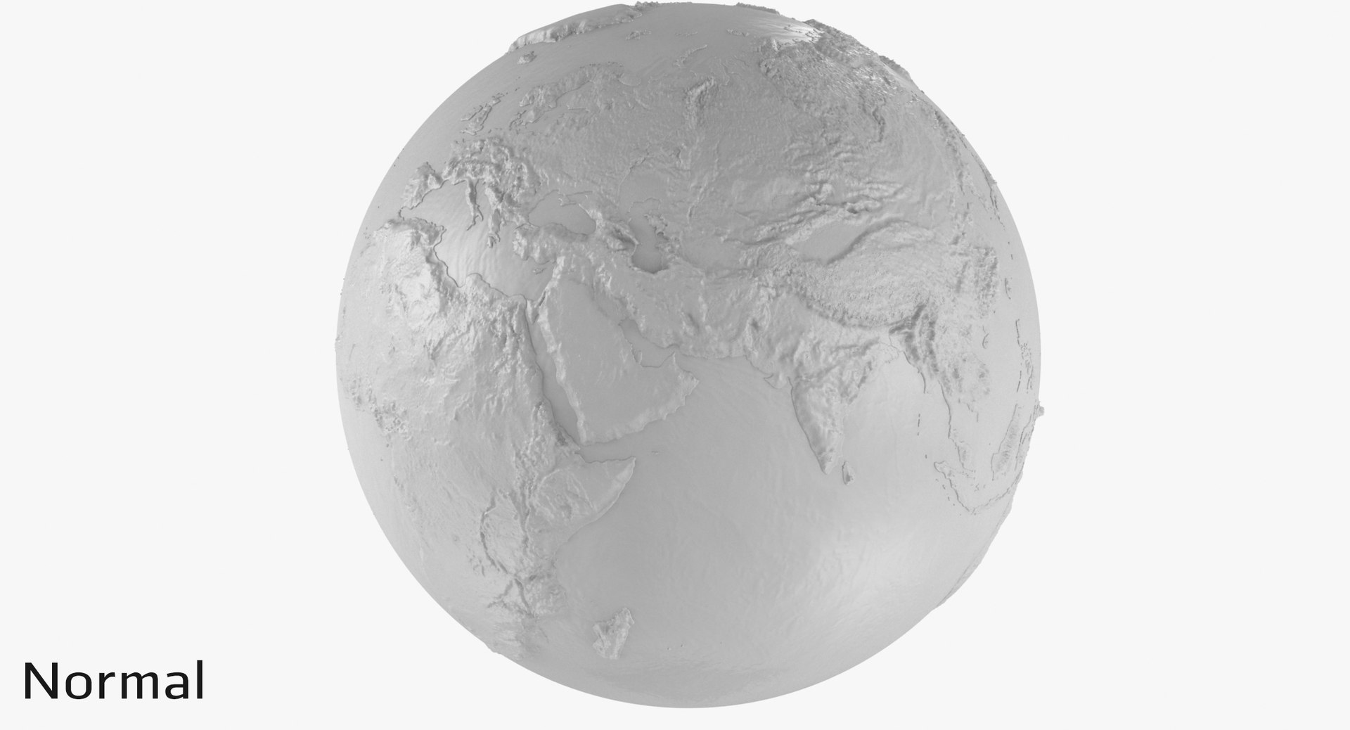 3D artistic topographic globe - TurboSquid 1556741