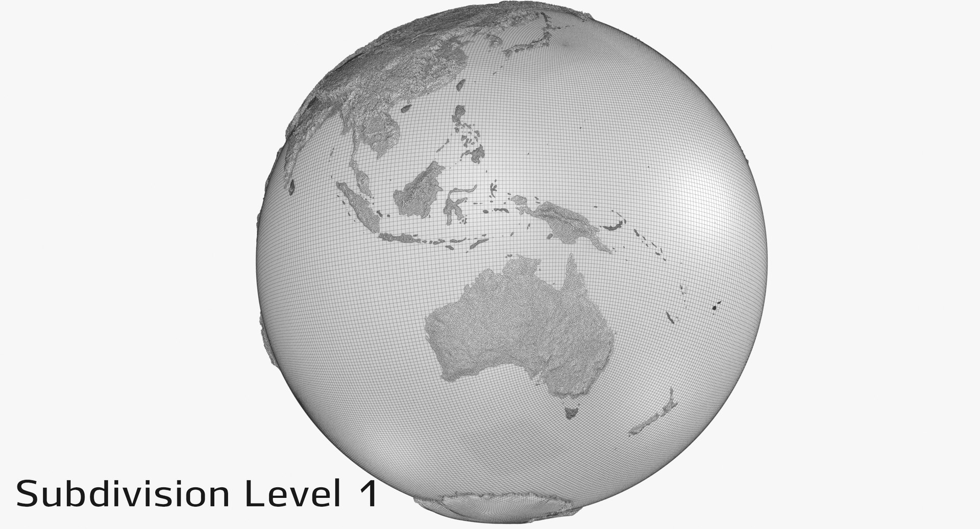 3D artistic topographic globe - TurboSquid 1556741