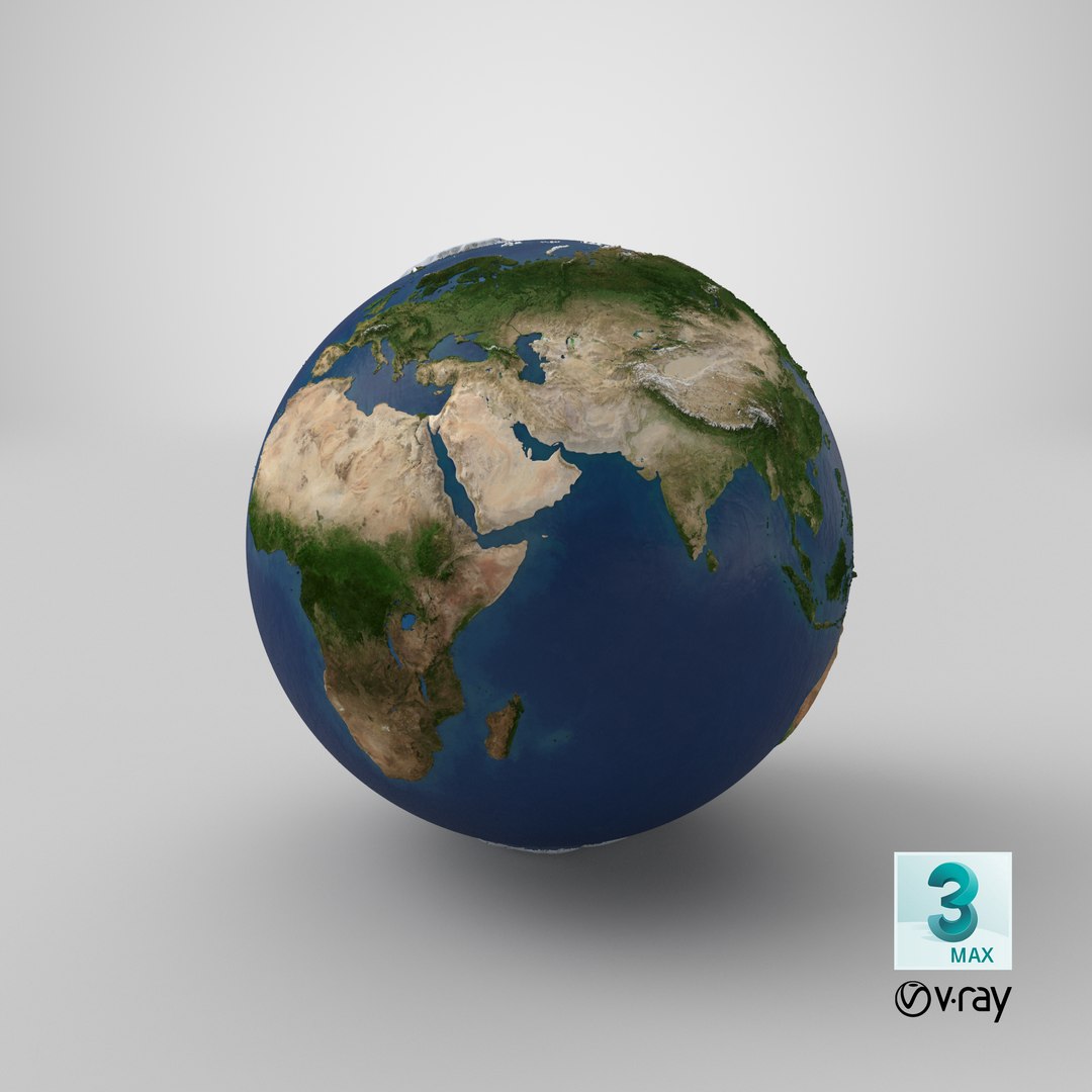 3D artistic topographic globe - TurboSquid 1556741