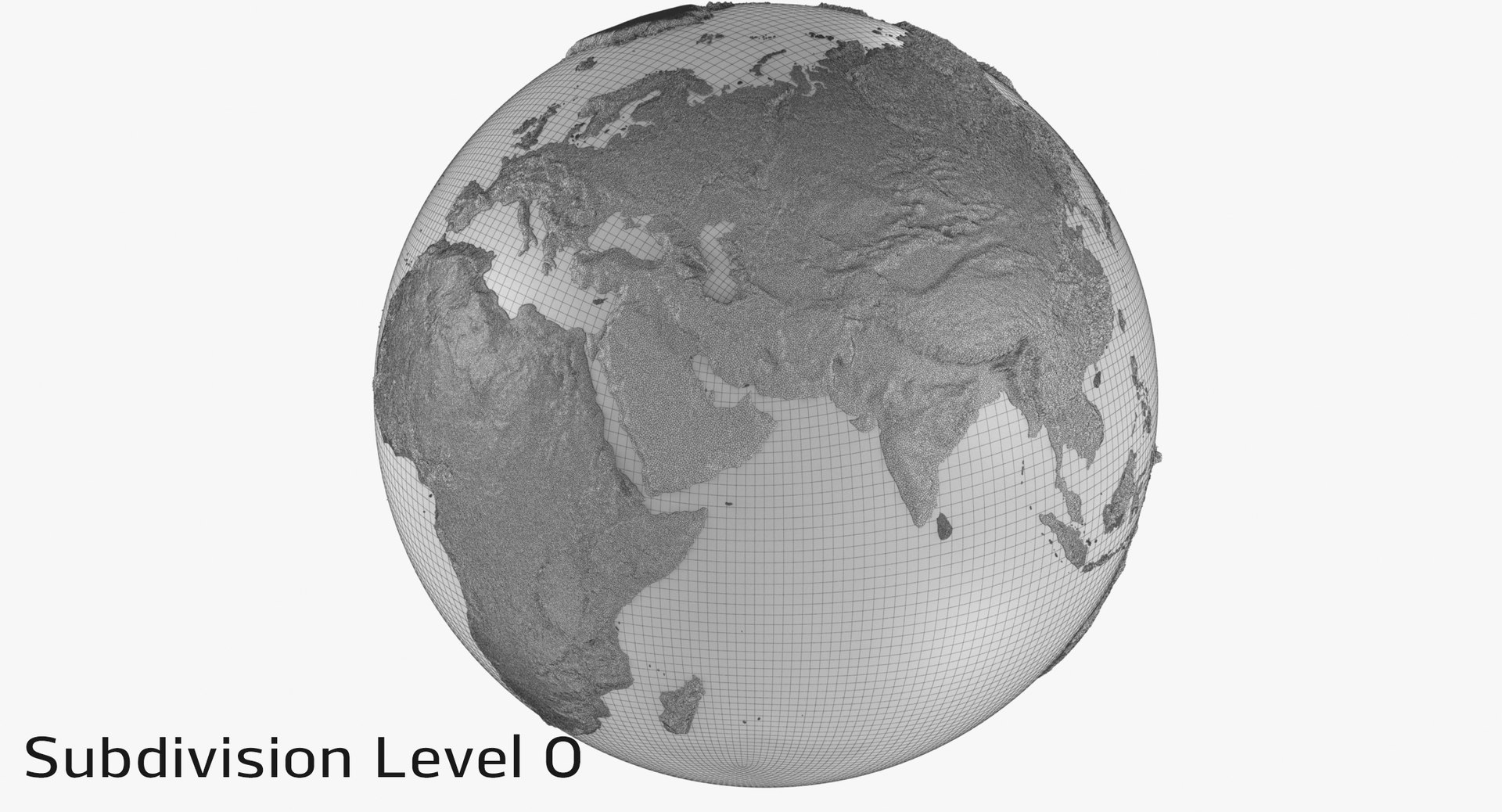 3D artistic topographic globe - TurboSquid 1556741