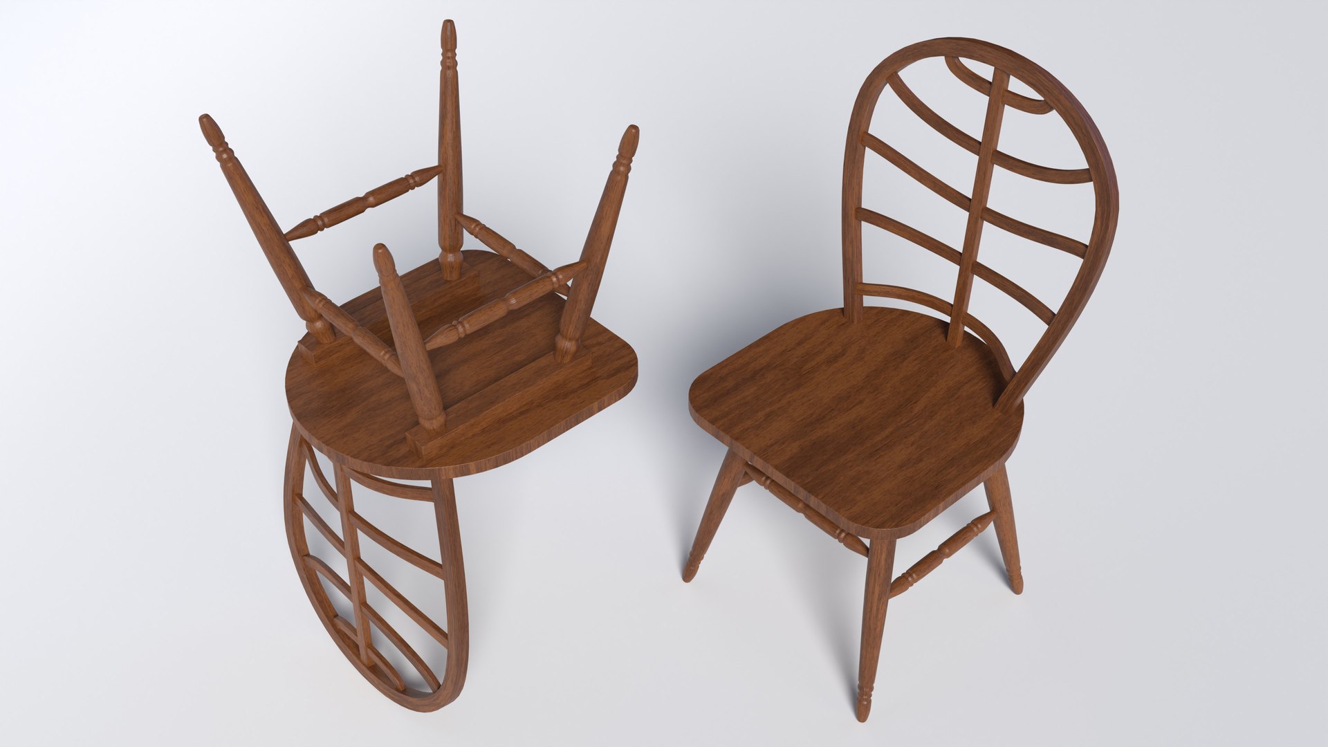 3D Wooden Side Chair - TurboSquid 2073023