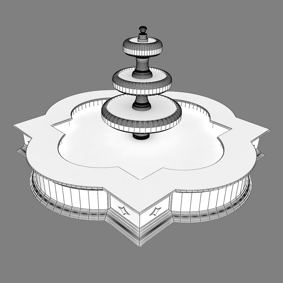 Marble Fountain Water Model - TurboSquid 1512434