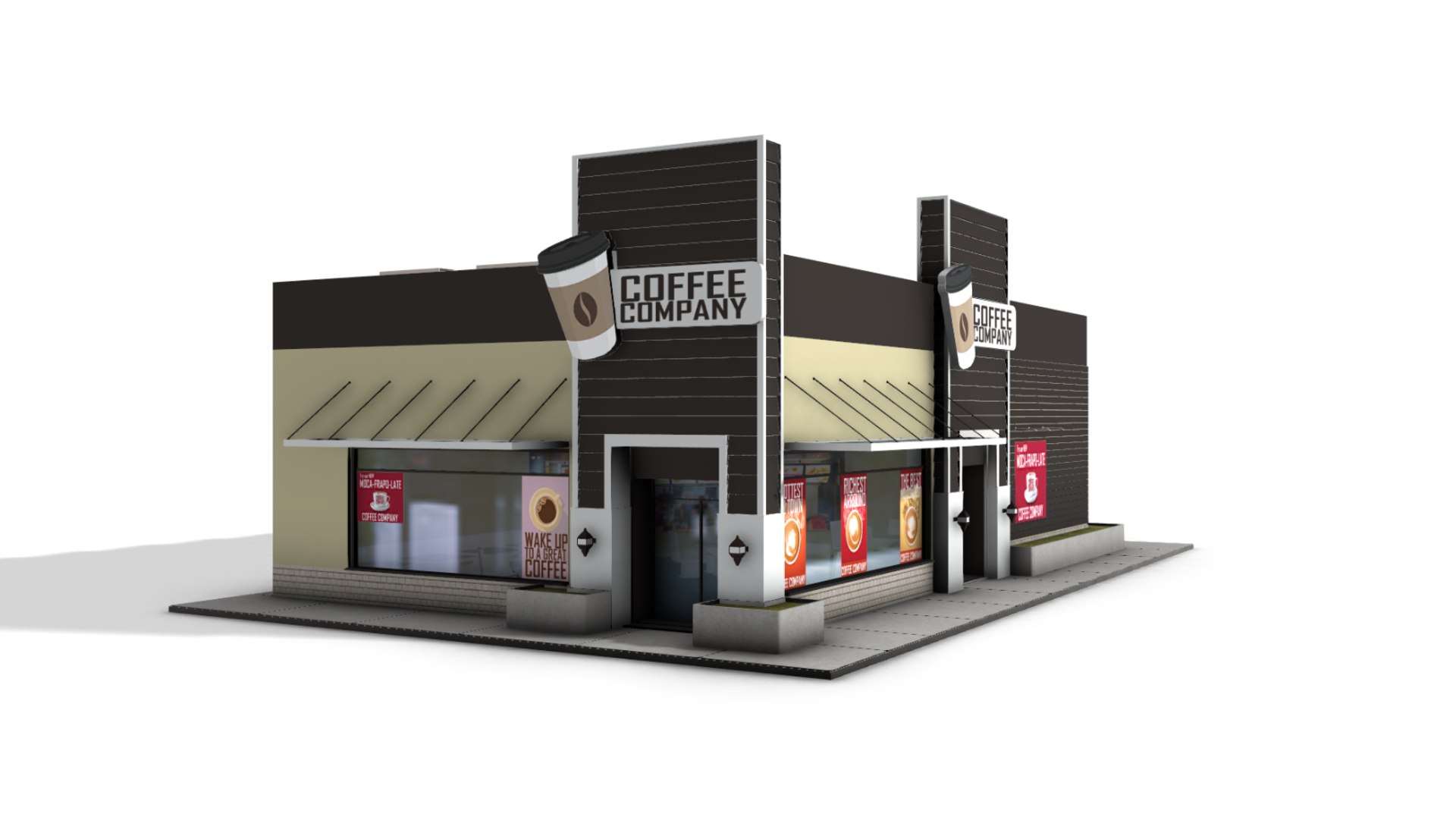 Generic Fast Food Restaurant 3D Model - TurboSquid 1341569